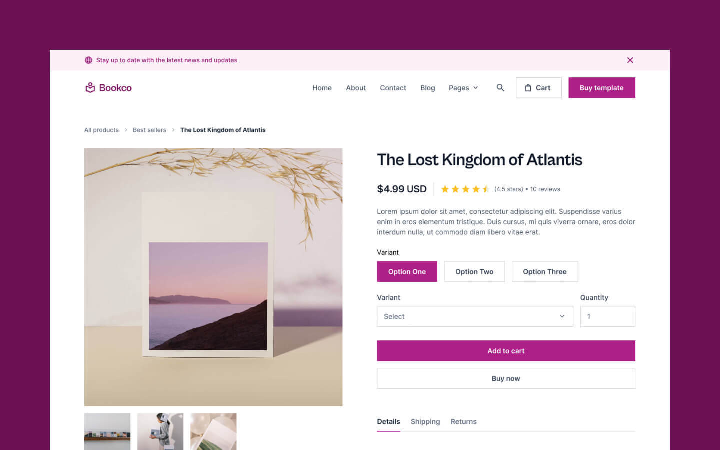 Readco - Book HTML5 Responsive Website Template